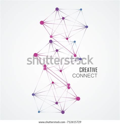 Dynamic Concept Molecule Structure Abstract Technology Stock Vector Royalty Free 712615729