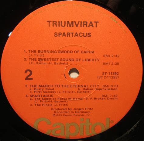 Triumvirat Spartacus Lp Album Win Bulltrax Records