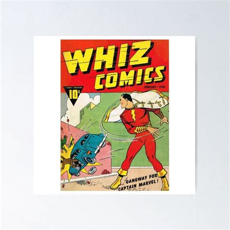 Comic Issue Whiz Comics 2 Poster For Sale By Weirdstrangetee Redbubble