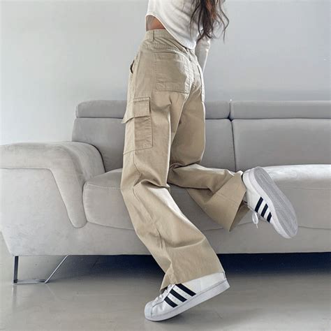 Y2k요즘대세 힙스터 무드 트렌디 힙 스트릿 와이드핏 신병 코튼 카고 와이드 롱 팬츠 2color 하입카고팬츠 에이블리