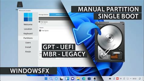 Manual Partition Windowsfx Gpt Uefi Mbr Legacy Single Boot Windowsfx Install Windowsfx