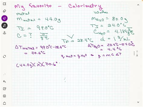Solved A 44 0 G Sample Of An Unknown Metal At 99 0 Â°c Was Placed In A