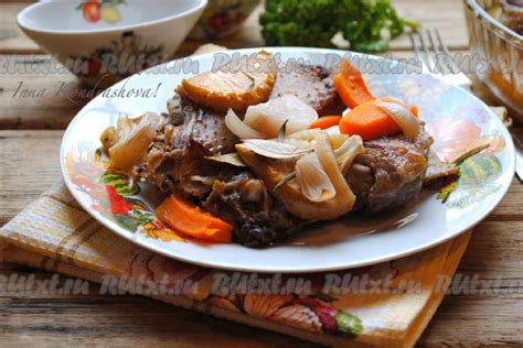 Рецепт гуся кусочками в духовке 7 фото в рецепте