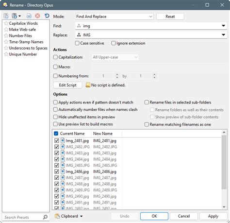 Find And Replace Directory Opus Manual