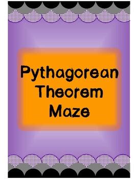 Pythagorean Theorem Maze By Maniac Mathies TPT