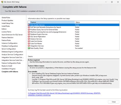 Sql Server 2022 Kurulum Hatası Microsoft Qanda