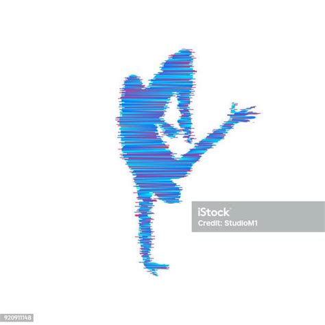 체조 선수 이다입니다 댄서의 실루엣입니다 아이콘 건강 및 피트 니스 지역 사회를 위한 체조 활동입니다 스포츠 기호입니다 벡터 일러스트입니다 Gymnastics Event에