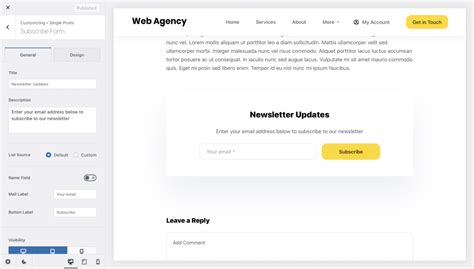 Newsletter Subscribe Blocksy