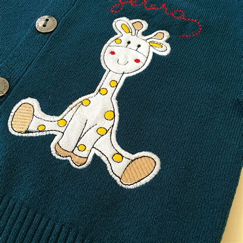 خرید و قیمت ژاکت بافت بچه گانه طرح زرافه در 3 سایز