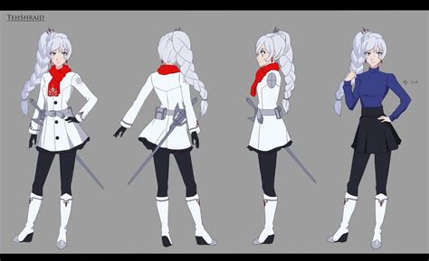 Volume 7 Weiss Redesign Model Sheettehshraid Rwby Custom Characters
