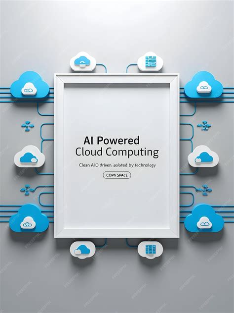 3d Ai Powered Cloud Computing Frame Concept As A Clean Border Frame Featuring Cloud Icons And
