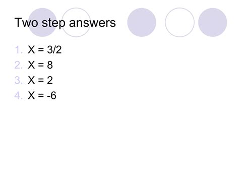 Solving Equations One And Two Step Ppt