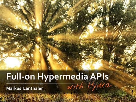 Full On Hypermedia Apis With Hydra Pdf