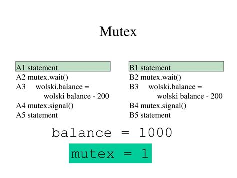 Ppt Mutex Powerpoint Presentation Free Download Id3196802