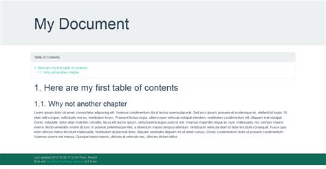 Example For Asciidoc Bootstrap Default Toc