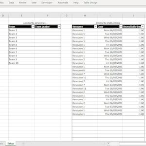 Resource Capacity Excel Template Resource Planner Excel Template Resource Management Resource