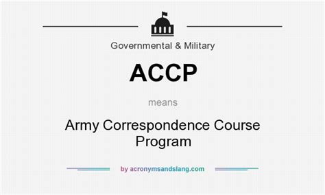 Accp Army Correspondence Course Program In Governmental And Military By