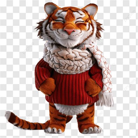 스웨터를 입고 중국 호랑이 스웨터를 입고 중국 호랑이 옷을 입은 귀여운 호랑이 스웨터를 입은 장난스러운 호랑이 Png 일러스트 및 이미지 에 대한 무료 다운로드