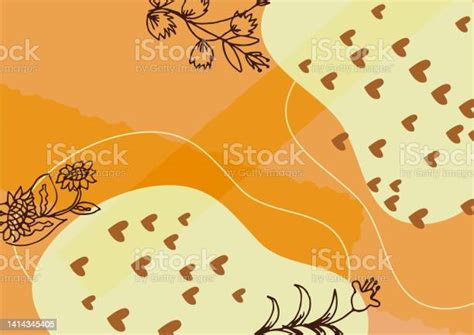 손으로 그린 최소한의 꽃 추상적 배경은 꽃 나뭇잎 기하학적 형태 액체 얼룩 및 패턴입니다 벽 장식을위한 세련된 포스터 디자인 개념에 대한 스톡 벡터 아트 및 기타 이미지