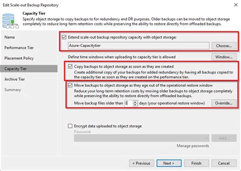 gfs backup retention policy and sobr with archive tier aws glacier