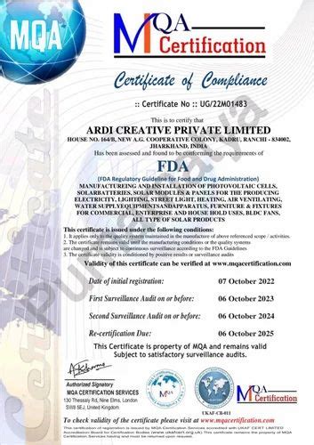 Fda Usfda Food And Drug Certification Consultancy Services At ₹ 3000certificate In Kolkata