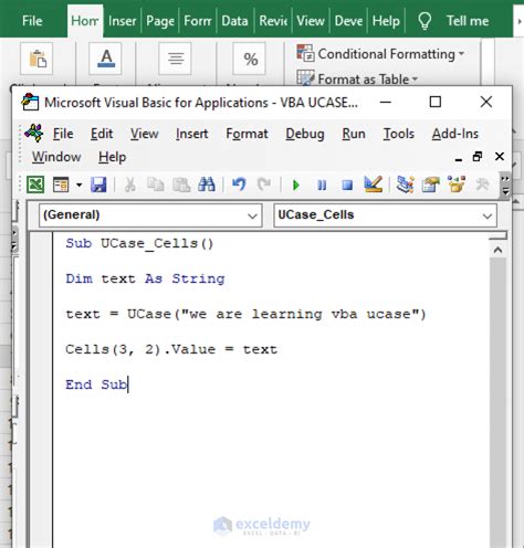 How To Use Vba Ucase Function In Excel 4 Examples Exceldemy