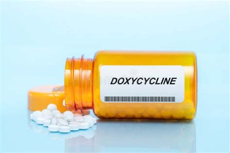 Doxycycline Drug In Prescription Medication Pills Bottle Stock Image Image Of Label Pharmacy