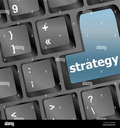 Strategy Text Symbol On Keyboard Business Concept Stock Vector Image Art Alamy