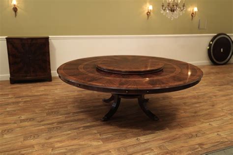 Mahogany Lazy Susan For Large Round Dining Table Seating People