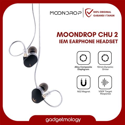 Jual Moondrop Chu 2 Iem Dynamic Driver In Ear Monitor Headset Earphone Jack 3 5mm Original