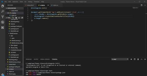 Javascript Disintegratejs And Htmlcanvasminjs Seem Not Working Stack Overflow