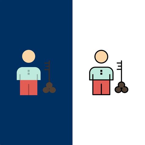 Solution Key Lock Man Person Provider Security Icons Flat And Line