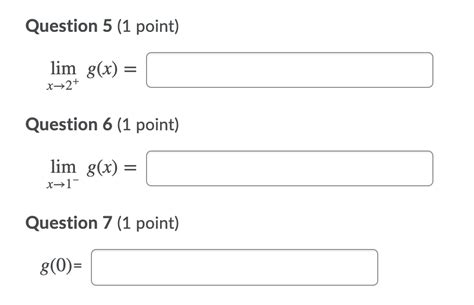 Solved Use The Graph Of G Given Below To Answer The Chegg
