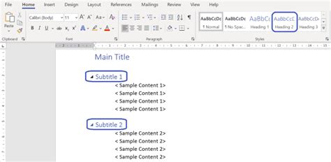 Comment Créer Des Titres Pliables Dans Word