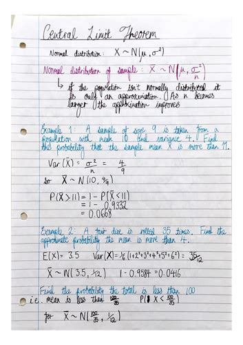 A Level Further Maths Statistics Revision Notes And Example Questions Teaching Resources