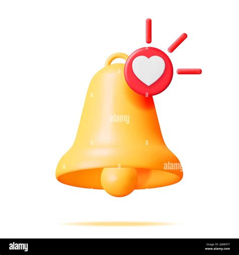 3d Notification Bell Icon Isolated Stock Vector Image And Art Alamy
