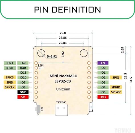 3pcs Esp32 C3 Mini Development Board 4mb Flash Wi Fi And Bluetooth 5 Risc V Esp32 C3fn4