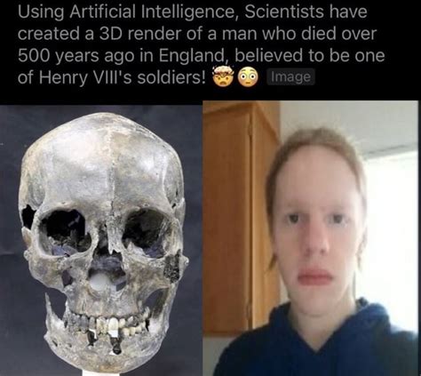 using artificial intelligence scientists have created a sd render of a man who died over 500