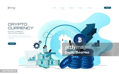 Cryptocurrency And Block Chain Banner Crypto Money High Res Vector Graphic Getty Images