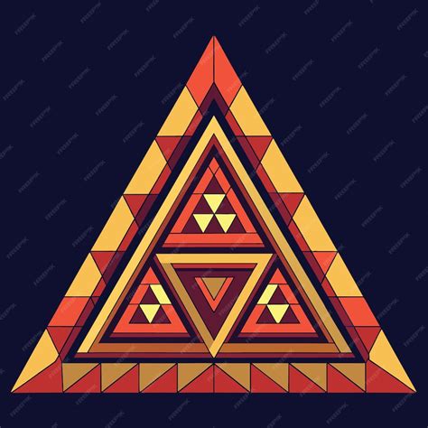 premium vector geometric triangle pattern sierpinski triangle fractal
