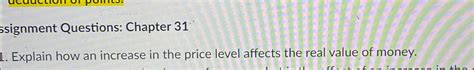solved ssignment questions chapter 31explain how an