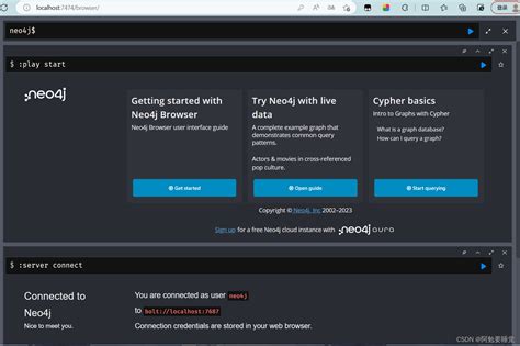 Neo4j数据库的安装及使用如何连接neo4j数据库 Csdn博客