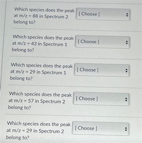 solved spectrum 1 and spectrum 2 below belong to one of the