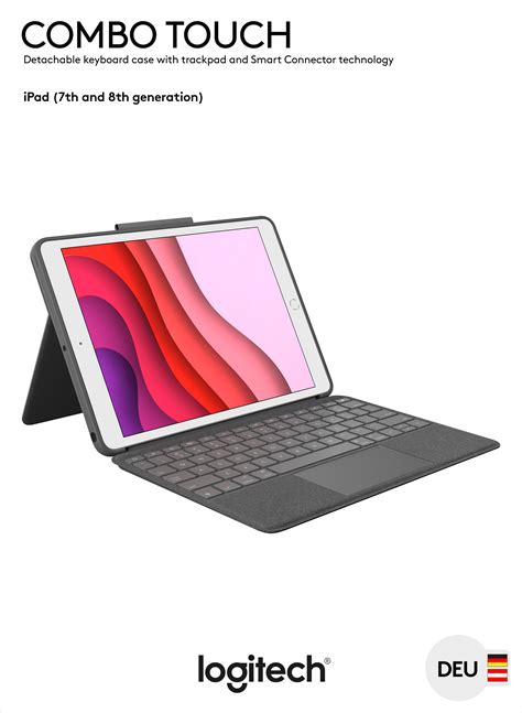 Logitech Keyboard Combo Touch Smart Connector Gray For Apple Ipad Pro 12 9 Gen 5 6 Trackpad