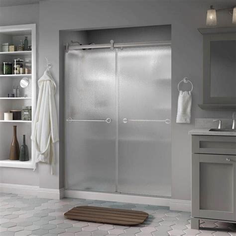 Delta Silverton 60 In X 71 In Semi Frameless Contemporary Sliding