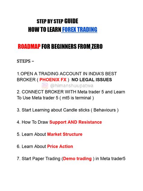 step by step guide to start forex himanshu patwa pdf