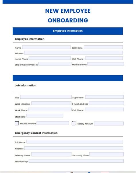 New Employee Onboarding Packet FILLABLE Etsy