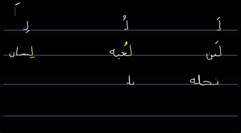 Writing The Arabic Letter Laam تعليم العربية كتابة حرف االلام ل