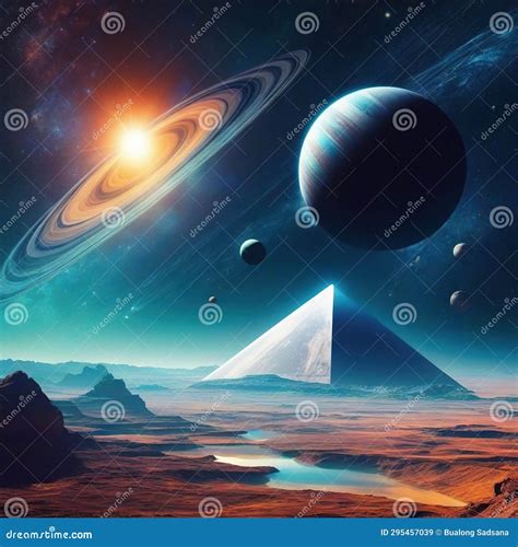 Science Illustrations Of Space Objects For Background Or Cover Stock