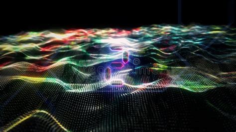 Five Seconds Countdown With Abstract Blue Digital Technology Wave Stock Video Video Of